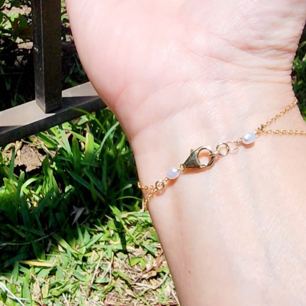 Triple Pearl Hand Chain – D'Rae Jewelry